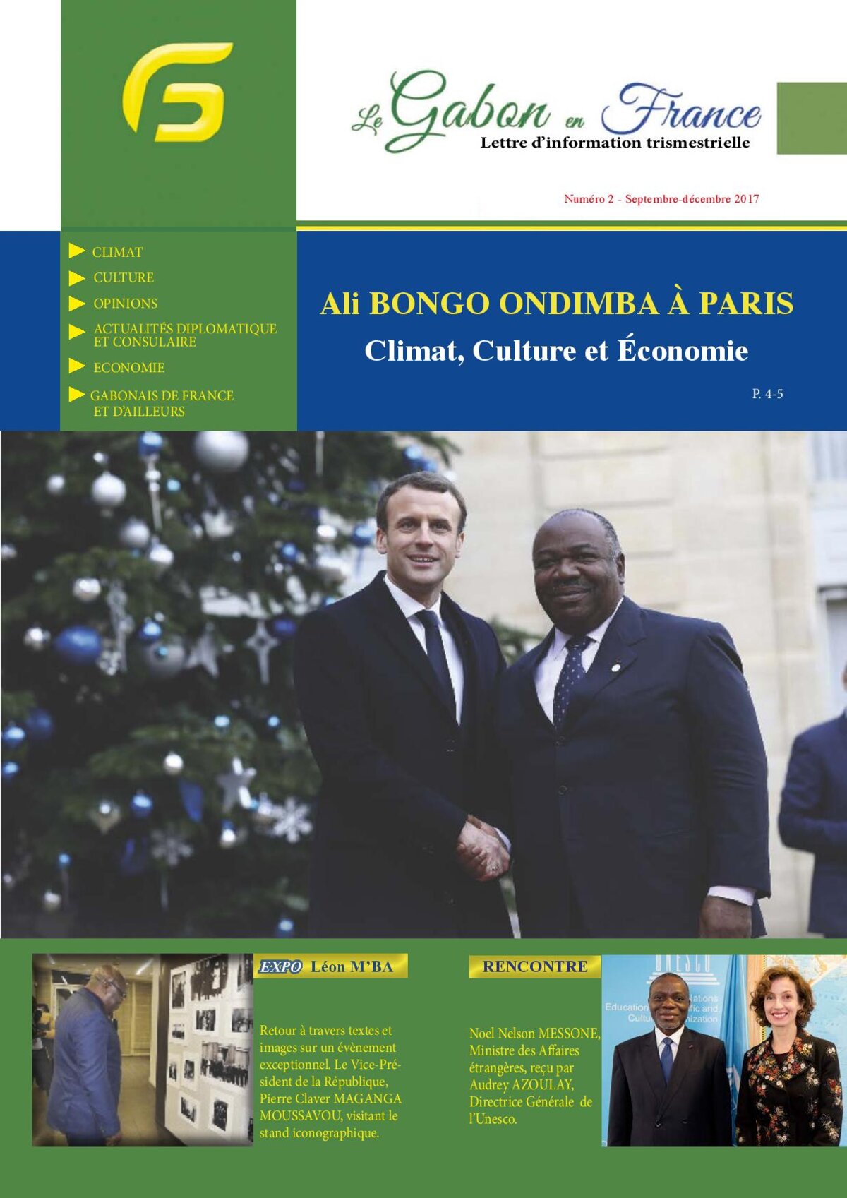 Lettre d’information "Le Gabon en France, n°2 disponible | Le Club