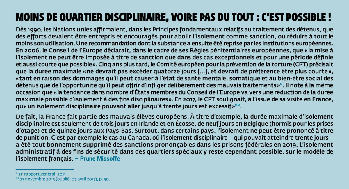 Discipline en prison, la punition dans la punition | Le Club