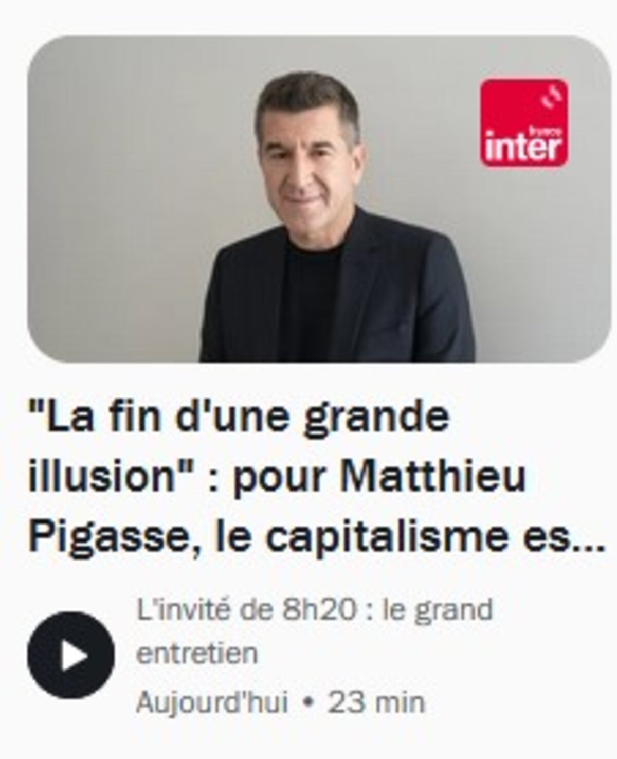 Humour. M. Matthieu Pigasse parle de chaos, de la fin du capitalisme ...