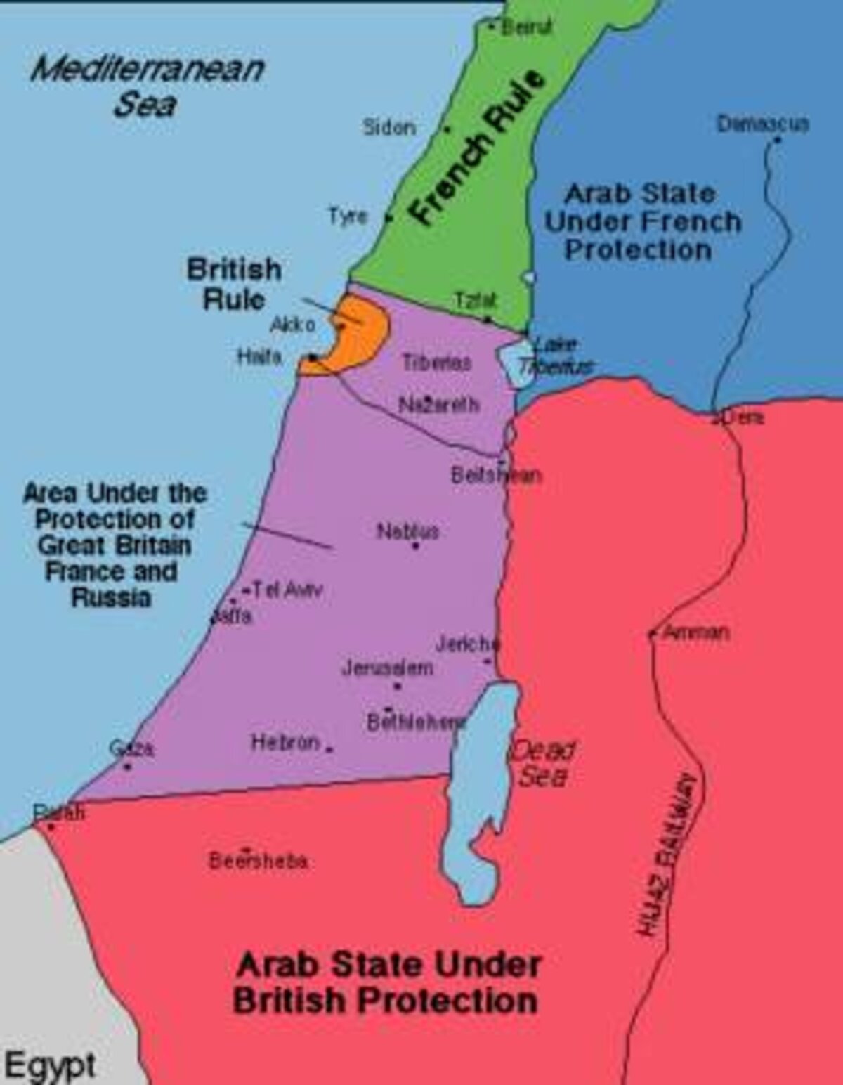 Historique (1) : de la Grande Syrie au mandat britannique sur la ...
