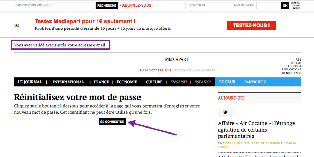 Mon Compte - Comment retrouver/modifier mes codes d'accès ? | Le Club