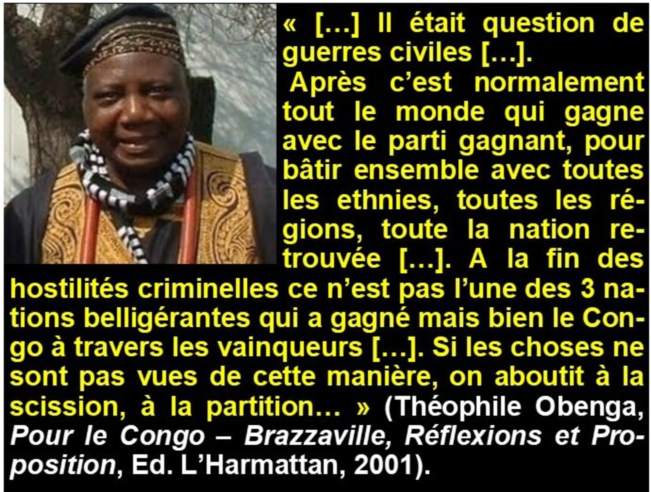 (Congo) Théophile Obenga : Un tribaliste repenti ? | Le Club