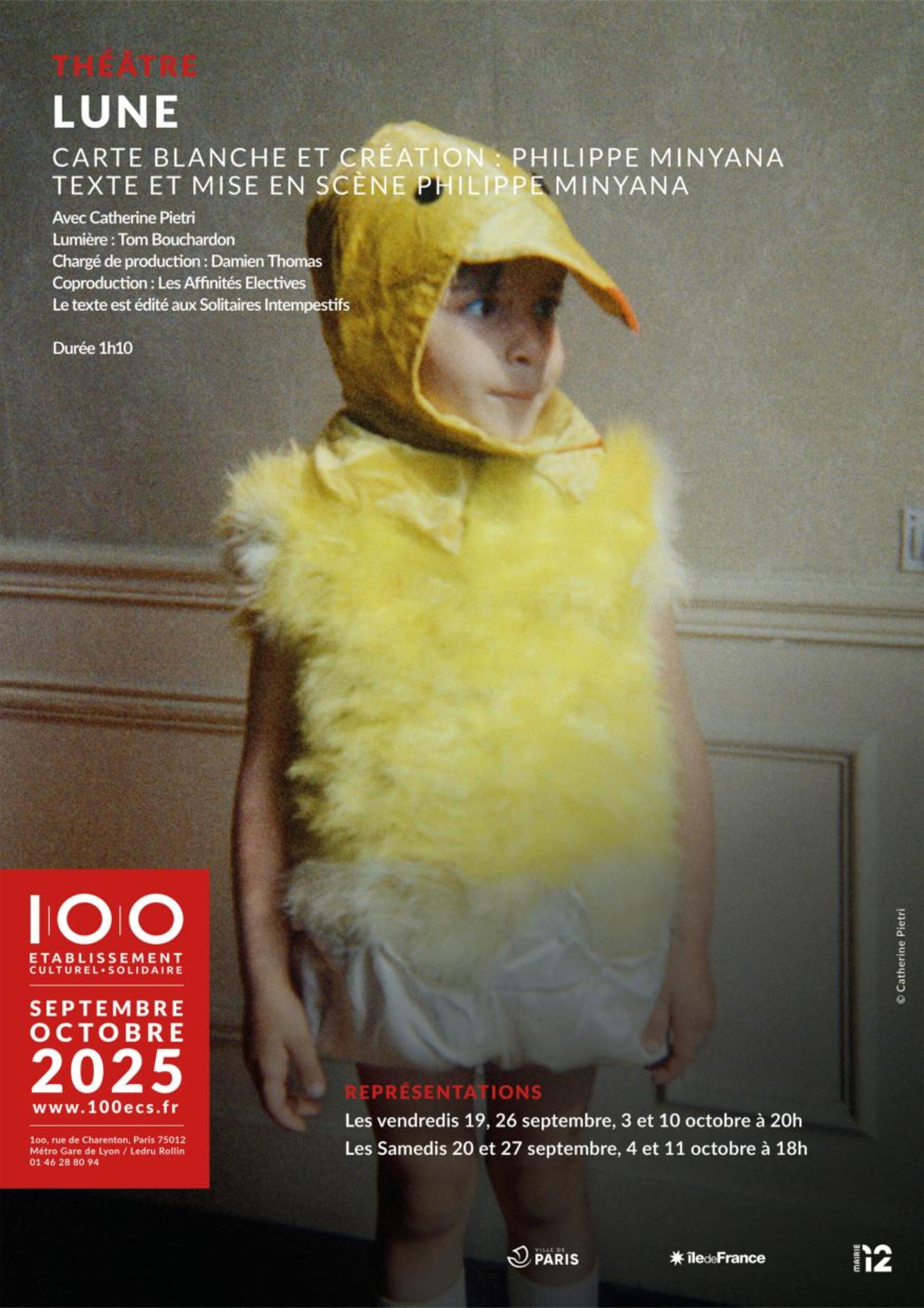 "Lune" de Minyana au 100ecs : un des petits bonheurs de cette rentrée ...