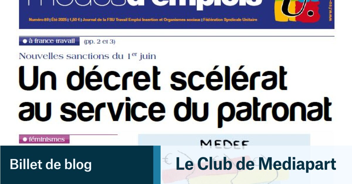 En Une du numéro d'été de Modes d'Emplois (journal de la FSU Emploi) | Le Club